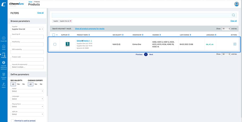 Labelling with EUH sentences