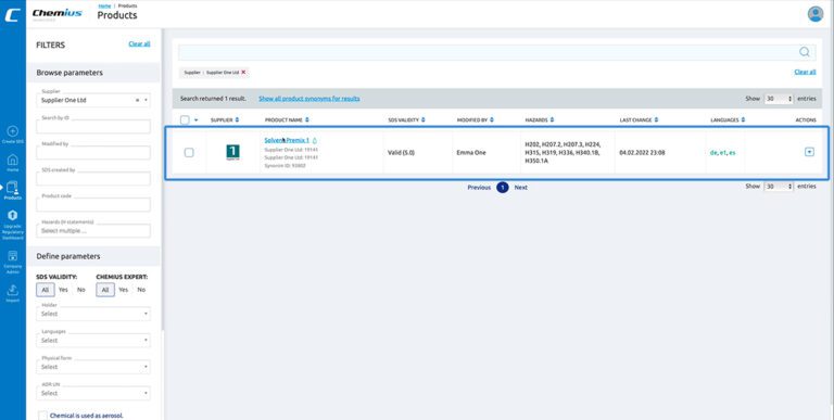 Labelling with EUH sentences