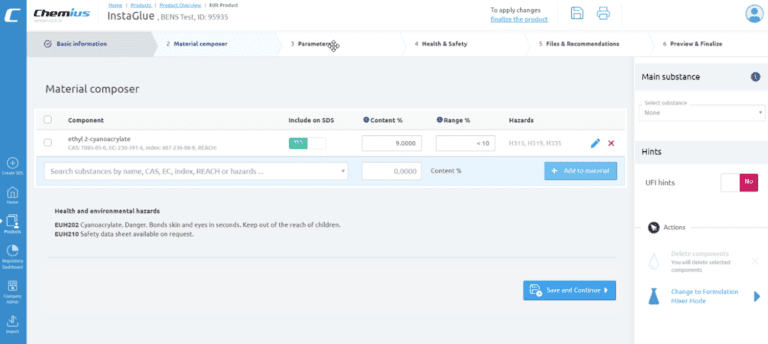 Labelling with EUH sentences